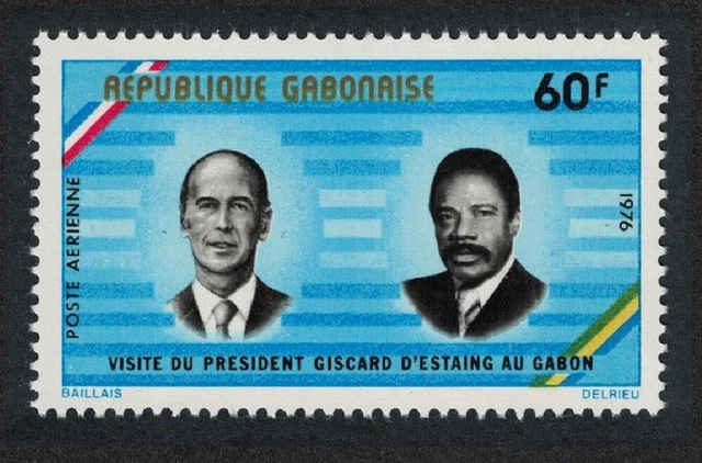 VISITA DEL PRESIDENTE del Gabon Giscard d'Estaing in Gabon 1976 nuovo ...