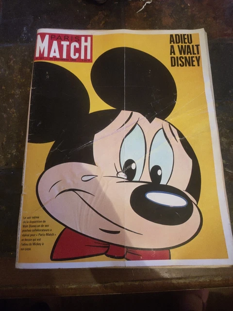 PARIS MATCH N°924 Déc 1966 - Adieu WALT DISNEY - MICKEY - EUR 20,00 ...