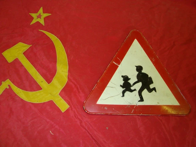 VINTAGE RUSSIAN SCHOOL Bus Sign CCCP Russian Soviet USSR £25.00 ...