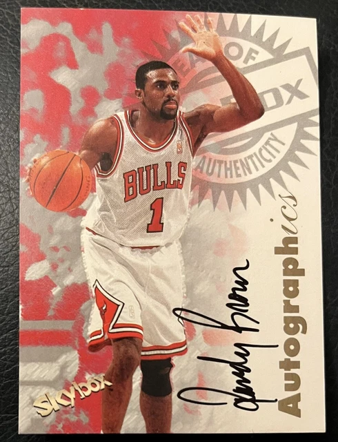 RANDY BROWN 1997-98 Skybox Autographics AUTOGRAPHE Chicago Bulls EUR 33 ...