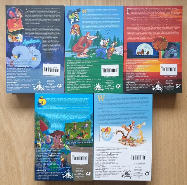 DISNEY VHS PIN Set - Aladdin, Goofy Movie, Lion King, Toy Story, Winnie ...