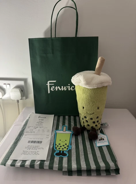 BNWT JELLYCAT FENWICKS Camellia Matcha Bubble Tea Exclusive , Plushie ...