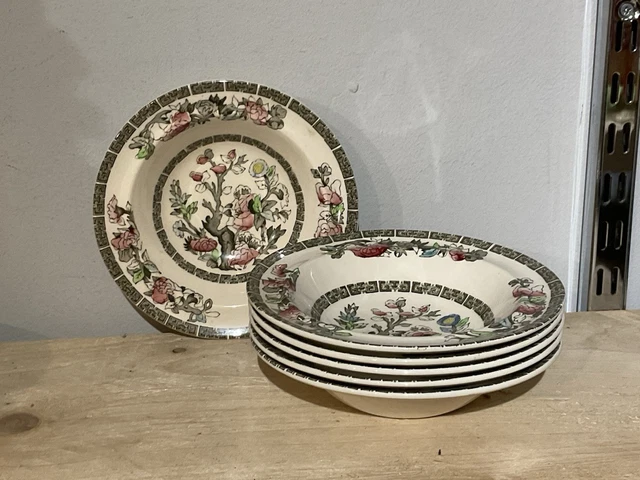 JOHNSON BROTHERS INDIAN TREE Rimmed Dessert Bowl X 6 £24.99 - PicClick UK