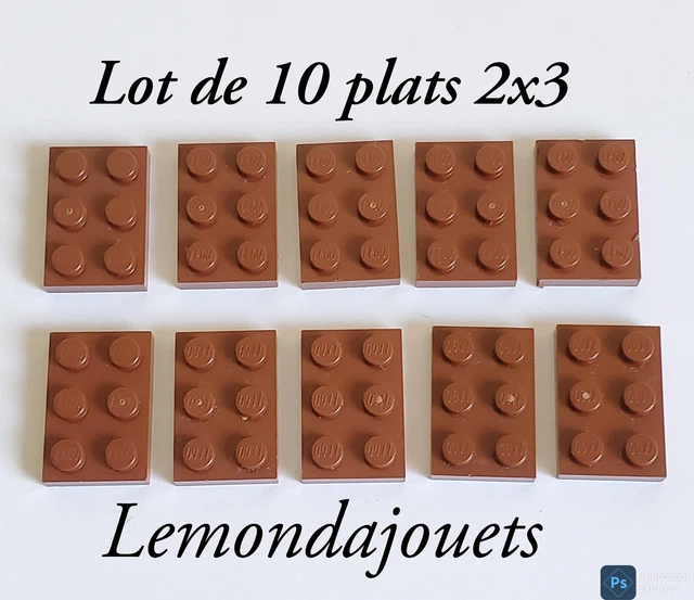LEGO 3021 LOT de 10x Plat 2 x 3 Reddish Brown Marron Plats Plate Plaque ...