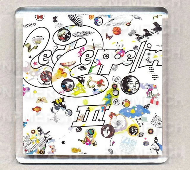 LED ZEPPELIN I ALBUM COVER FRIDGE MAGNET Acrylic 2.6inch / 64mm square ...