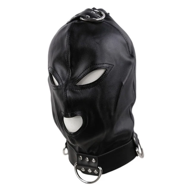 LEATHERS HEAD HARNESS Party Masks Sex Toy Women Men Cosplays Flirt Head ...