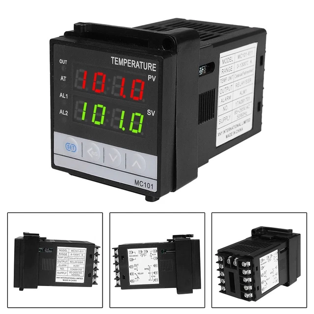 CONTRÔLEUR DE TEMPÉRATURE PID numérique thermocouple PT100 K pour usage indus EUR 30,43 ...