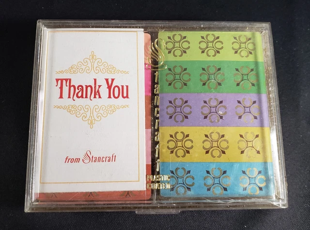 VINTAGE STANCRAFT PLASTIC Coated Playing Card Deck Set Nu-Vue $22.54 ...