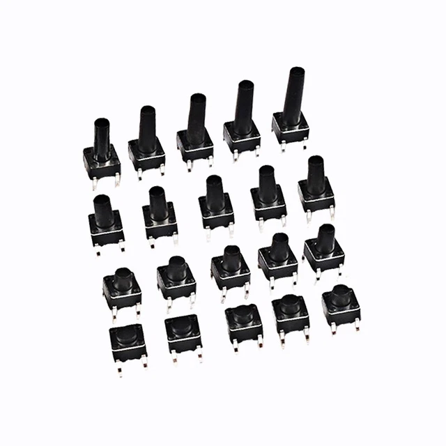 MIKROTASTER DRUCKTASTER MINI-TASTER 6x6x4.3/4.5/5/6~16mm 4 Pin DC12V 0 ...