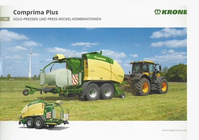 PROSPEKT KRONE RUNDBALLENPRESSE Comprima Plus F-CF 155 XC und V-CV 150 Plus EUR 1,00 - PicClick DE