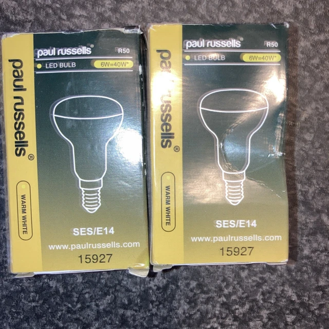 2X PAUL RUSSELL’S R50 LED Bulb 6w=40W 15927 2700K £0.99 - PicClick UK