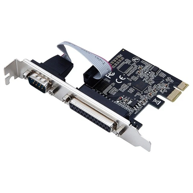 COM & DB25 Printer Parallel Port RS232 Serial Port LPT to PCI-E PCI Express Card $26.43 ...