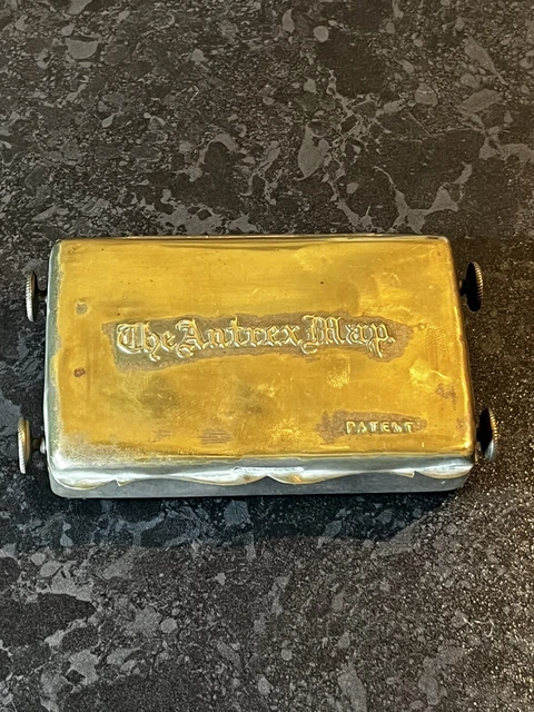 ANTIQUE BRASS MAP Roller Reader The Antrex Map Patent Ex Rare Quirky ...