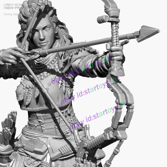 1/24 FEMALE MODERN Soldier Crossbow Archer Resin Figure Model Kit ...