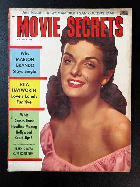MOVIE SECRETS MAGAZINE - August 1956 Issue w/ Jane Russell Cover £15.75 ...