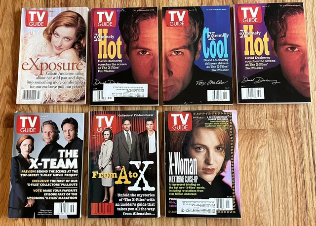 X-FILES TV GUIDE Magazine 1996-1998 Gillian Anderson David Duchovny Lot ...