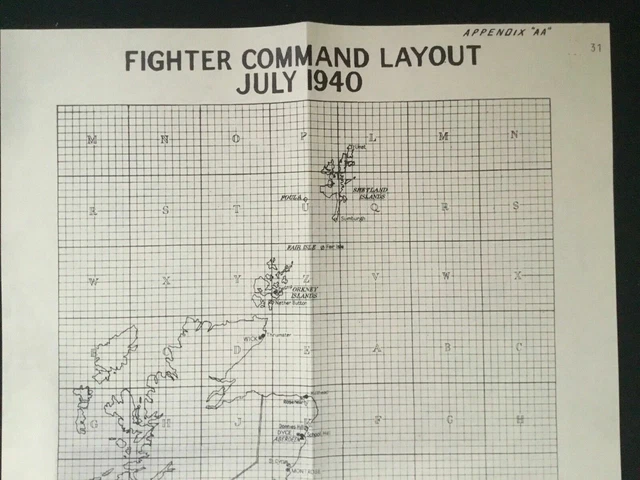 1940 FIGHTER COMMAND Layout Of Uk ,Map Show’s Fighter Command Groups ...