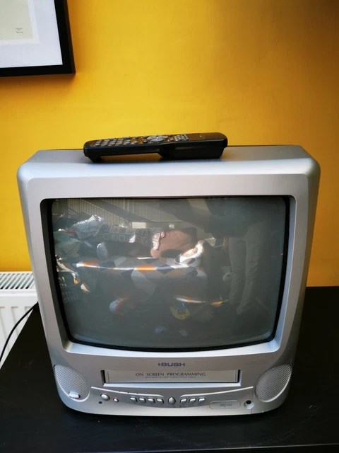 VINTAGE BUSH BTV18SIL 14" Portable Crt Tv Vhs Vcr Video Recorder Television £59.99 - PicClick UK