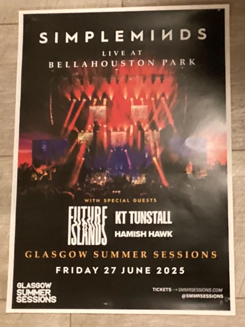 SIMPLE MINDS CONCERT poster - Glasgow june 2025 music show tour Gig ...
