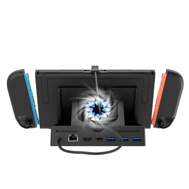 FOR NINTENDO SWITCH Docking Station with Cooling Fan and 3 USB 3 0 ...