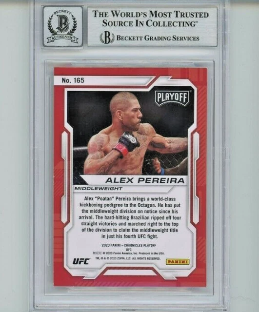 ALEX POATAN PEREIRA recrue AUTO 10 BAS BGS 2023 Panini Playoff UFC On ...