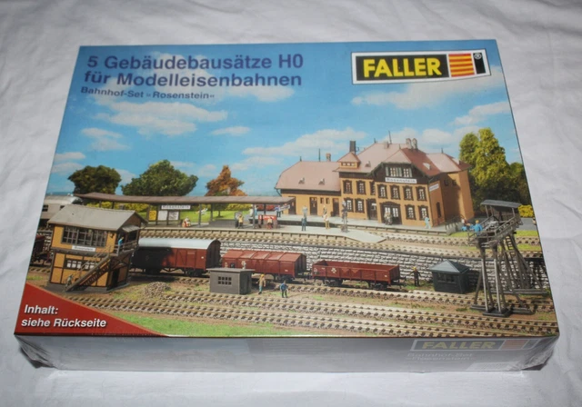 FALLER H0 - Bausatz "Bahnhof-Set Rosenstein" - 5 Bausätze - folierte ...