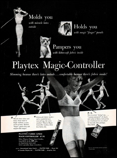 1954 Woman Models Playtex Magic Controller Girdle Bra Retro Photo Print