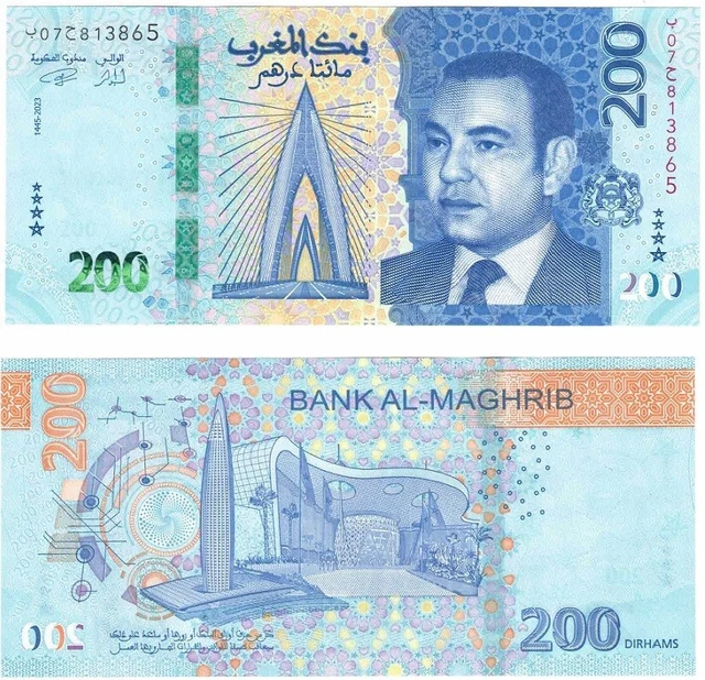 2023 MOROCCO P82 200 Dirham UNC Banknote New $54.00 - PicClick CA