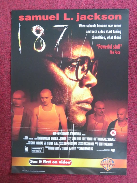 187 / ONE Eight Seven Vhs Video Poster Samuel L. Jackson John Heard ...