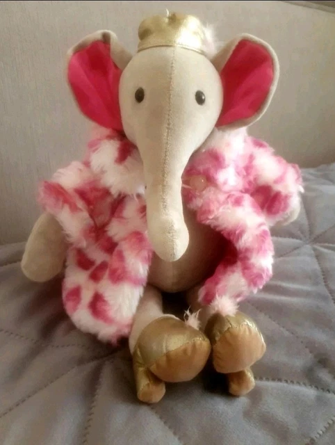 JELLYCAT ELEPHANT PINK Fur Coat Retired Soft Toy Plush Rare Collectable ...