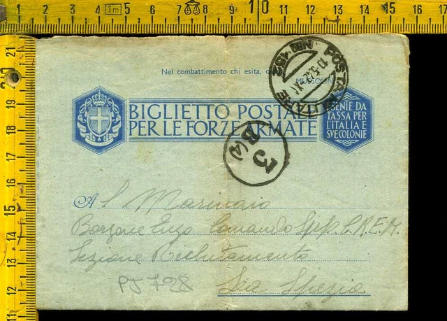 SECONDA GUERRA FRANCHIGIA Posta Militare 152 Russia x La Spezia pj 728 ...