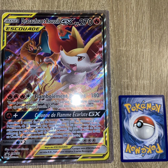 CARTE POKÉMON DRACAUFEU & Roussil Gx Escouade SM230 Alternative Promo ...