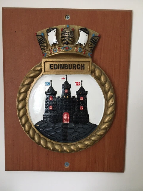 HMS EDINBURGH SHIPS Crest Royal Navy £20.00 - PicClick UK