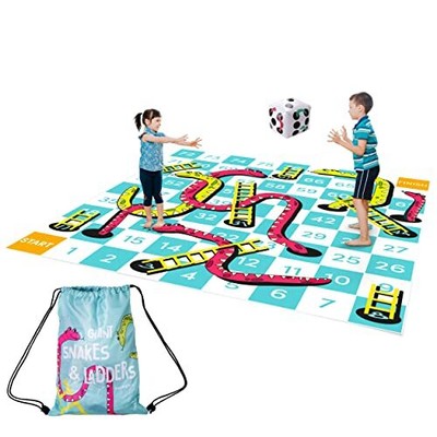 GIANT SNAKES AND Ladders Outdoor Garden Floor Play Mat Board £62.99 ...