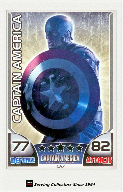 2011 TOPPS MARVEL Universe Hero Attax Captain America Movie CA7 captain ...