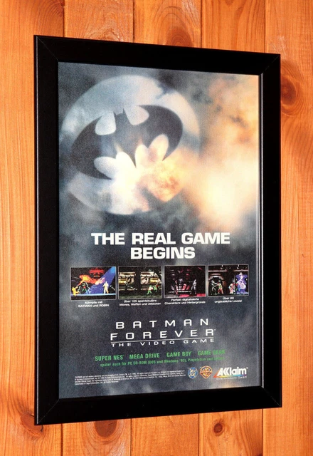 1995 BATMAN FOREVER SNES Sega Genesis Game Boy Vintage Promo Poster ...