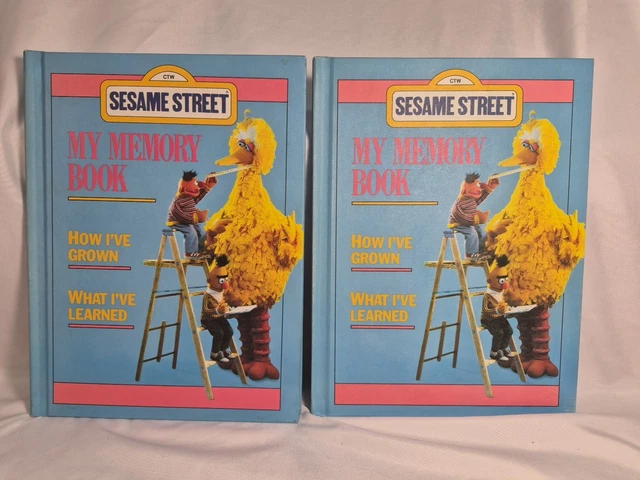2- SESAME STREET My Memory Book Vintage 1983 Unused Children’s TV ...