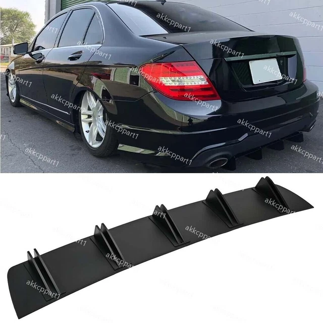 FOR BENZ W204 C63 AMG Rear Diffuser 10-Fin Bumper Splitter Spoiler ...