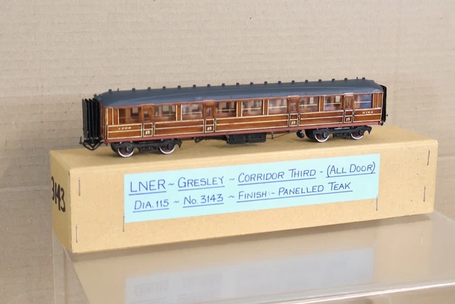 IAN KIRK CHIVERS Kit Costruito Lner 3ª Classe Corridoio Coach 3143 OL ...