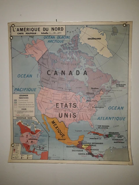 SCHOOL MAP OF Europe & North America £66.95 - PicClick UK
