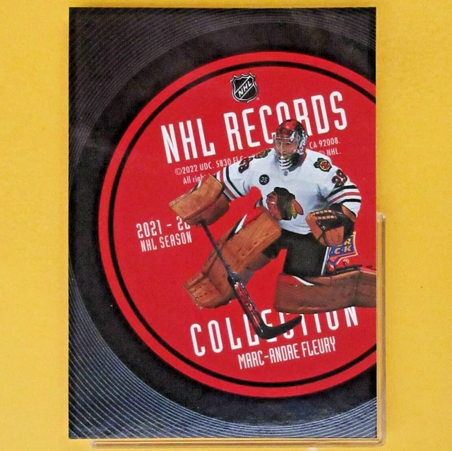 MARC-ANDRE FLEURY 2021-22 NHL RECORDS #RB-7 Chicago Blackhawks EUR 12,17 - PicClick FR