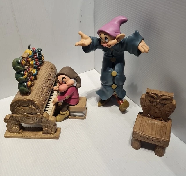 RARE DISNEY SNOW White & The Seven Dwarfs Dance Party Play Set Piano ...