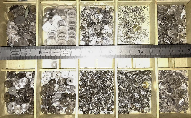 LOT ROCHET COURONNE ressort pocket watch gousset crown Wheel Taschenuhr ...