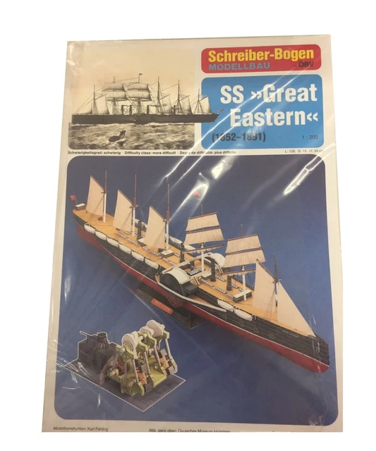 SCHREIBER-BOGEN CARD MODEL Building SS Great Eastern | Paper Ship Model ...