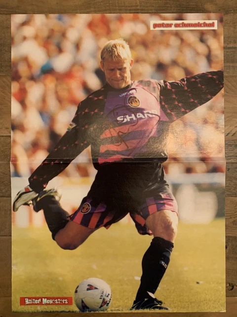 SELTEN - HANDSIGNIERTES Peter Schmeichel MANCHESTER UNITED Vintage ...