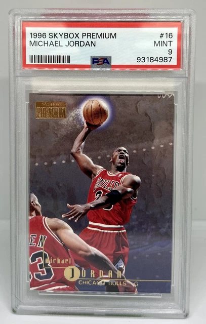 1996 SKYBOX PREMIUM Michael Jordan #16 PSA Mint 9 Chicago Bulls EUR 35 ...