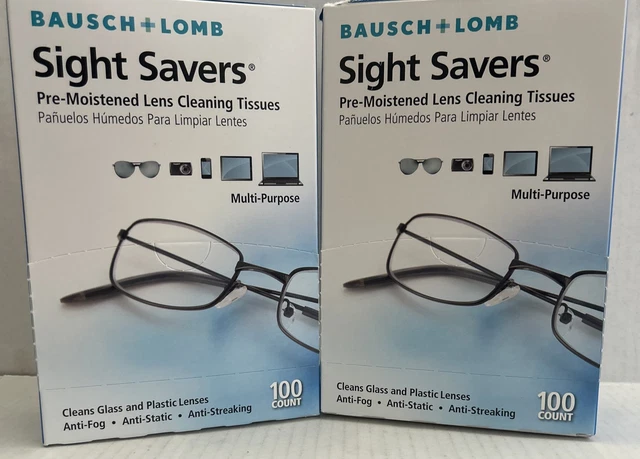 BAUSCH & LOMB Pre-Moistened Lens Cleaning Tissues 200 Ct £18.00 ...