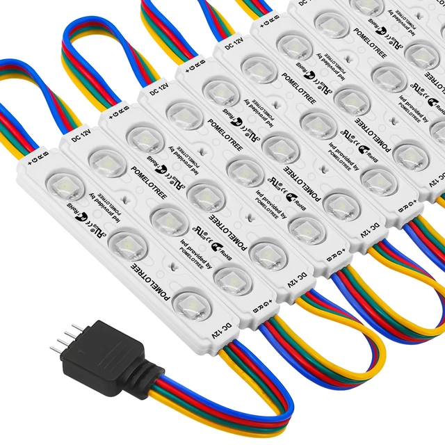 20PCS RGB SMD 5050 3 LED Module Light Window Sign Lamp Store Front ...