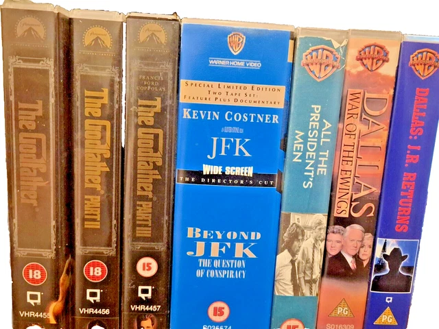 CLASSIC VHS FILM Bundle - Godfather, JFK, All the Presidents Men ...