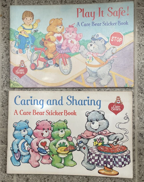 VINTAGE 1980'S CARE Bears Pizza Hut STICKER BOOKS set of 2 complete $9. ...